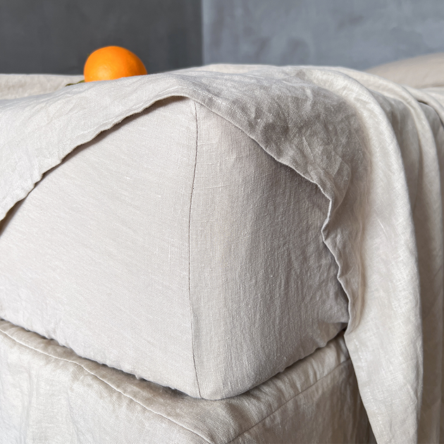 Single & Double Size Fitted Bed Sheets| Natural Linen Fitted Sheet